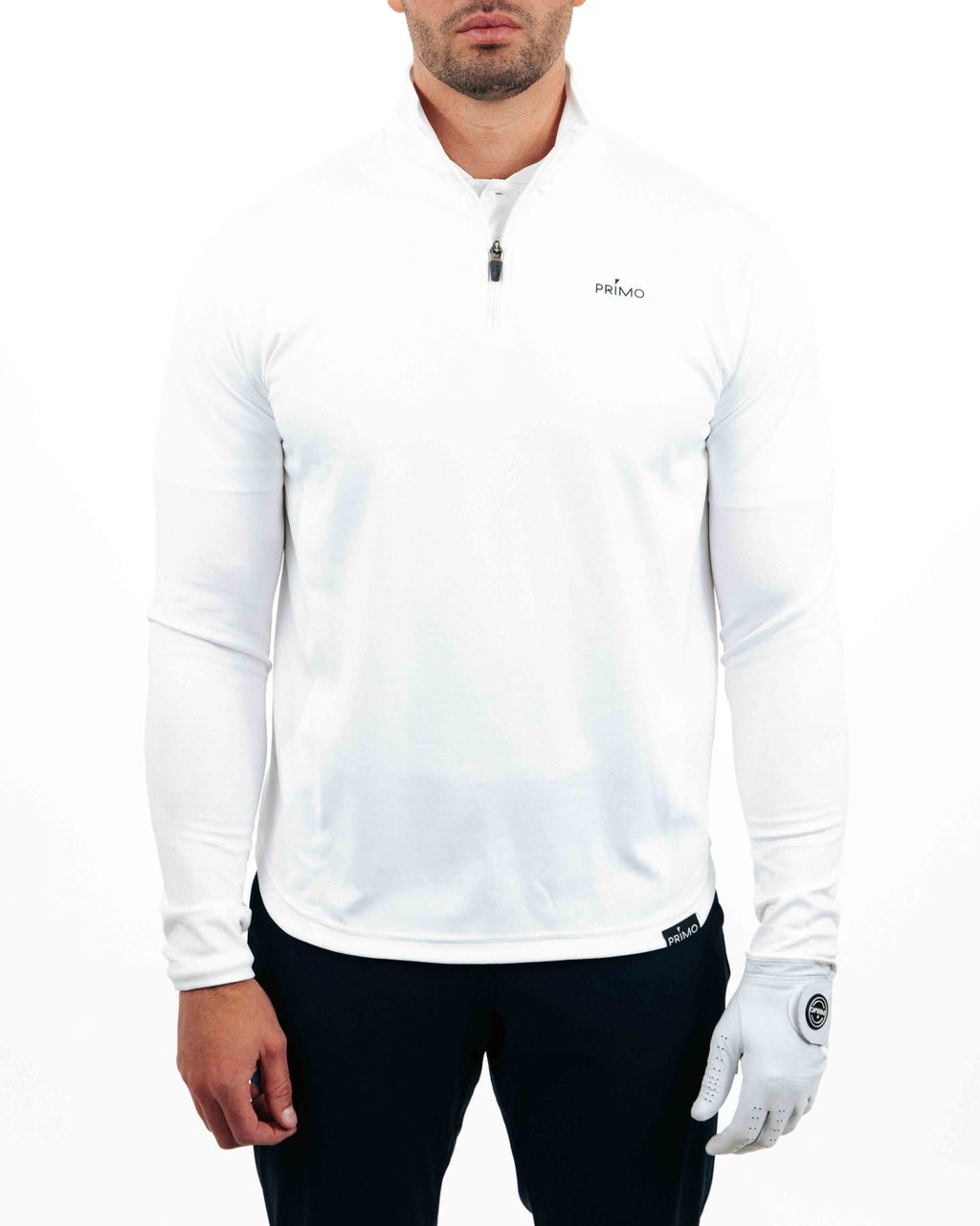 White Classic Quarter Zip – Primo Golf Apparel