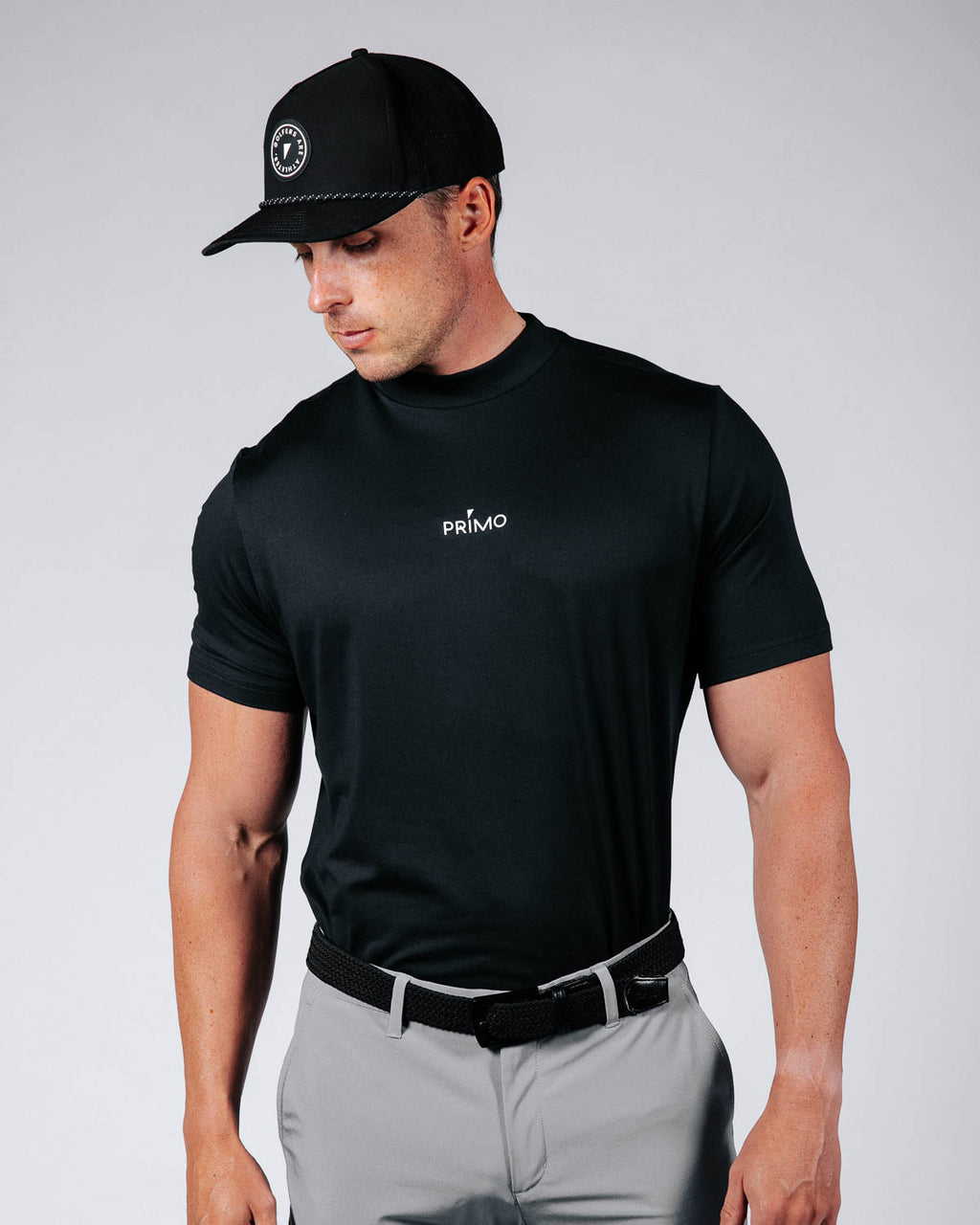 Black Mock Neck Tee – Primo Golf Apparel