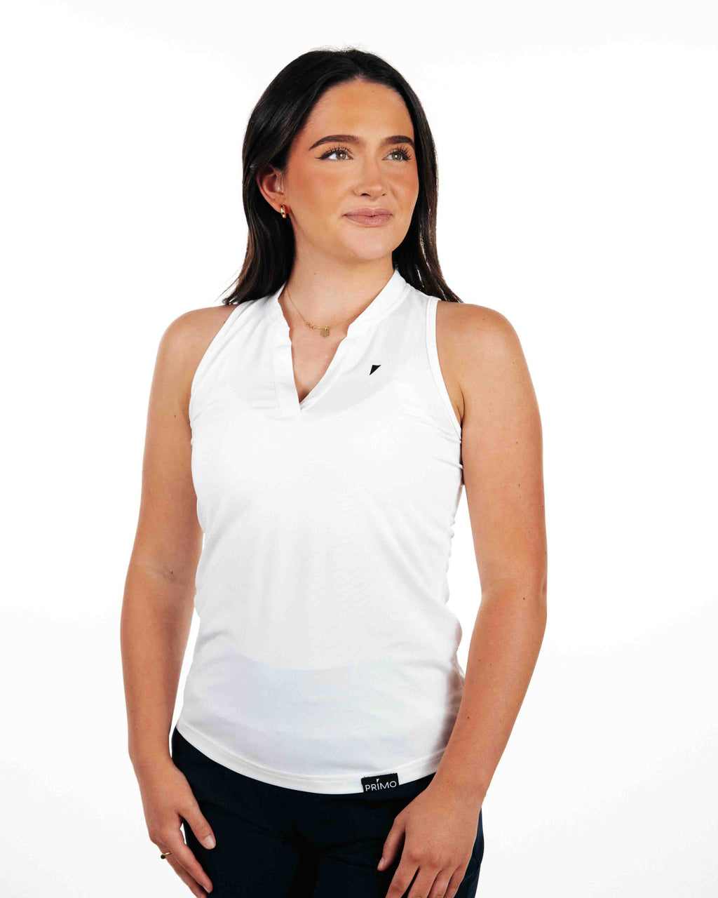 Women's White Sleeveless Blade Polo – Primo Golf Apparel